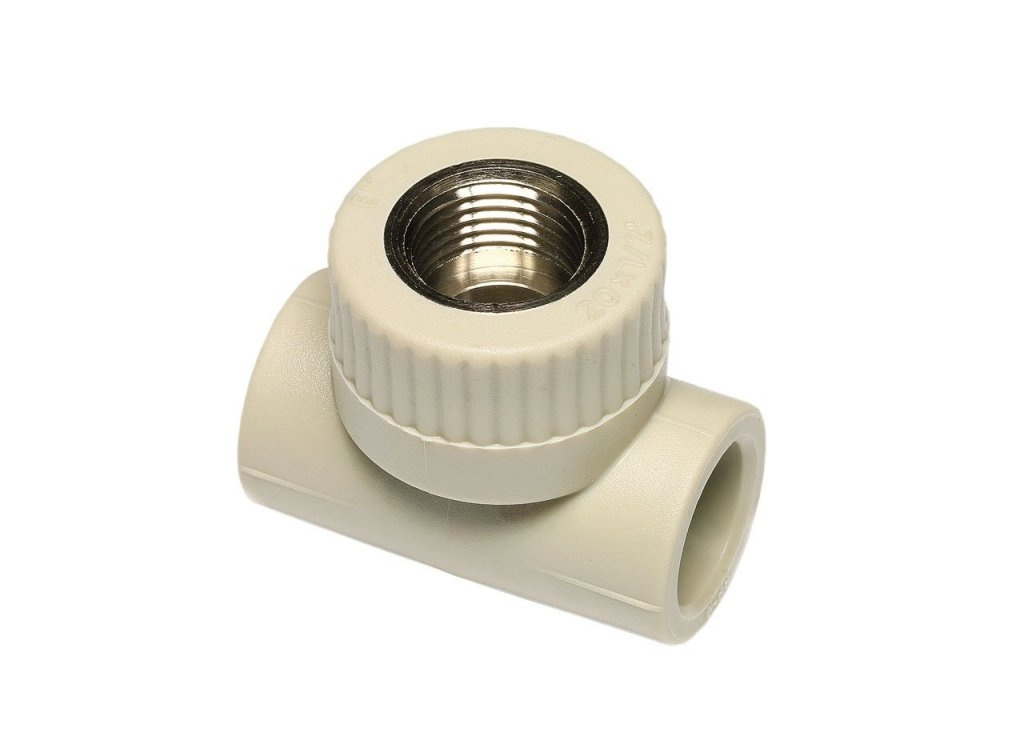 PPR T-kus s kovovým závitem vnitřním 20x1/2"x20 mm | Si Stavebniny